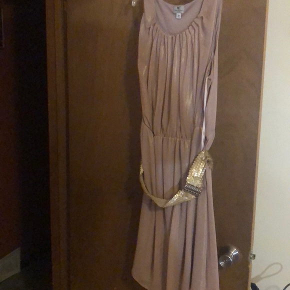 Worthington | Dresses | Mini Champaign Gold Mini Dress | Poshmark